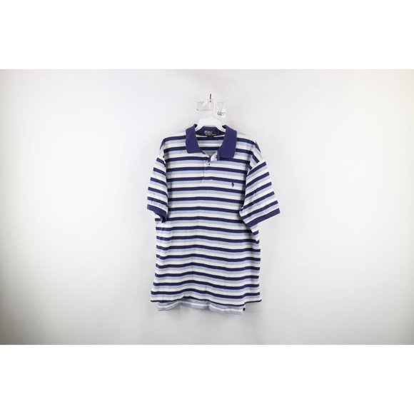 Ralph Lauren | Shirts | Vintage 9s Ralph Lauren Mens Large Faded Striped Thermal Waffle Knit ...